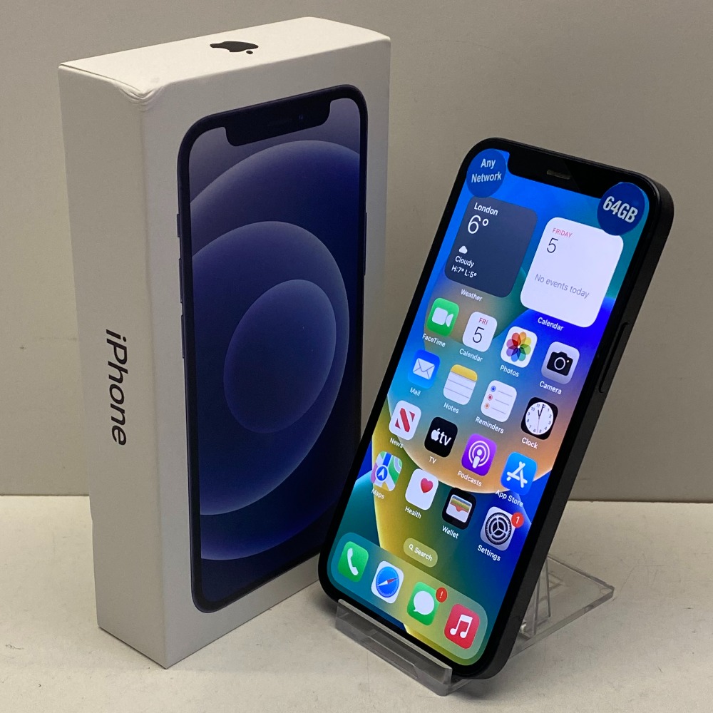 Used Apple iPhone 12 Mini Unlocked Model A2399 64GB Black Boxed - Own4Less